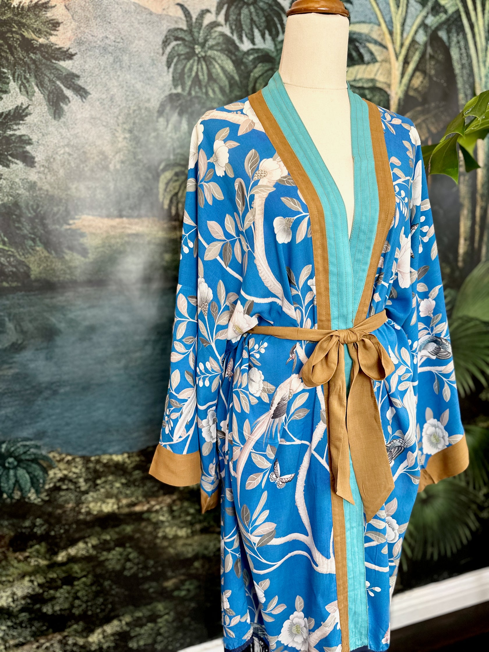 Camellia Robe- Cobalt – Bethany Linz