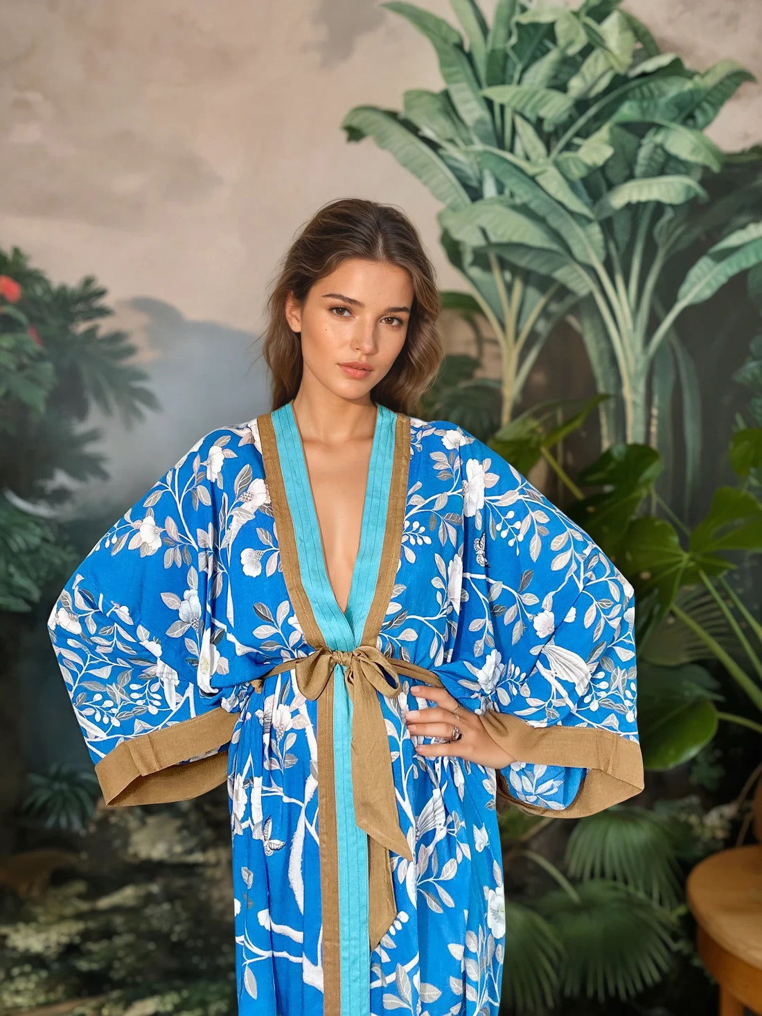 Camellia Robe- Cobalt – Bethany Linz