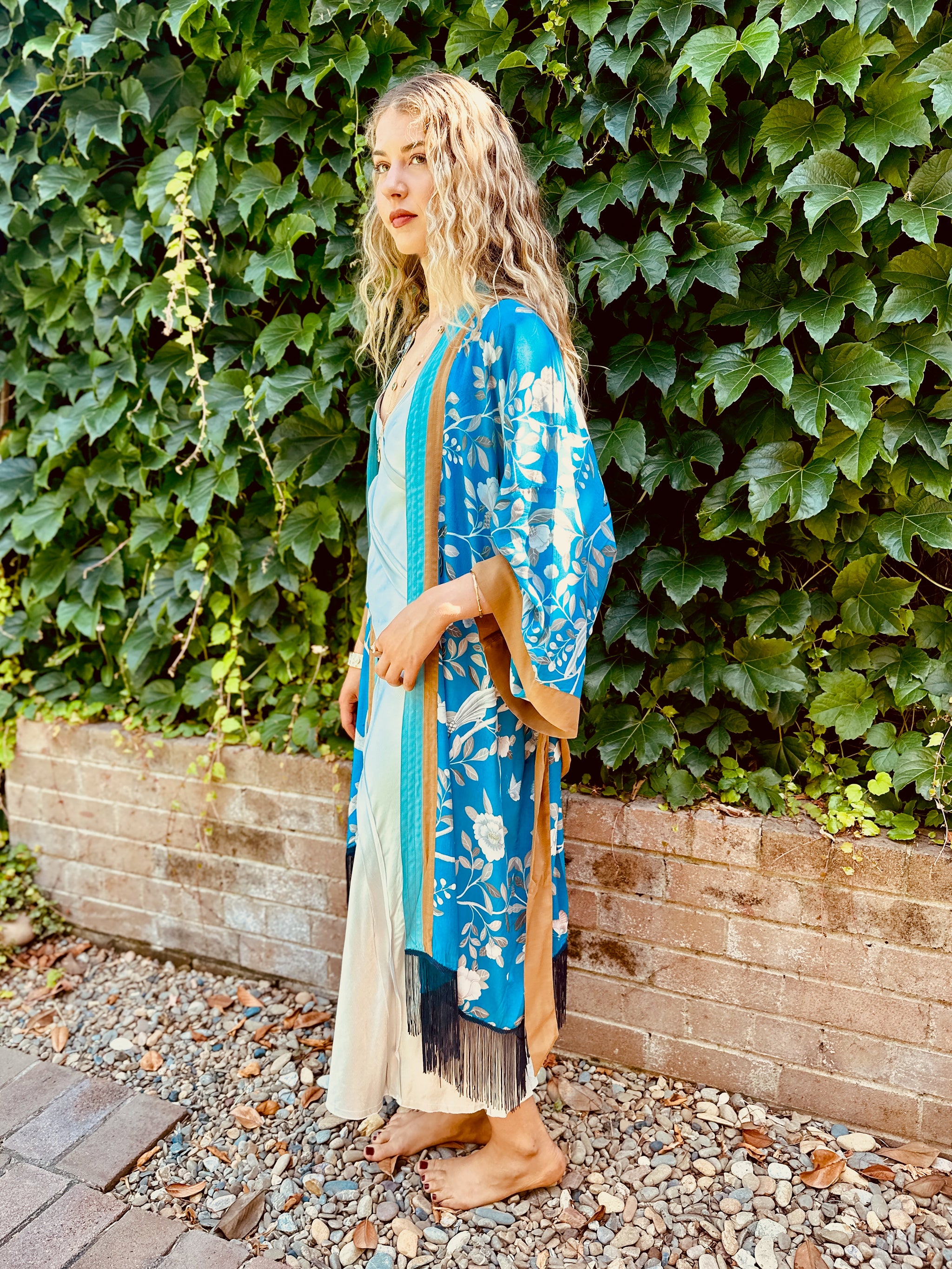 Camellia Robe- Cobalt – Bethany Linz